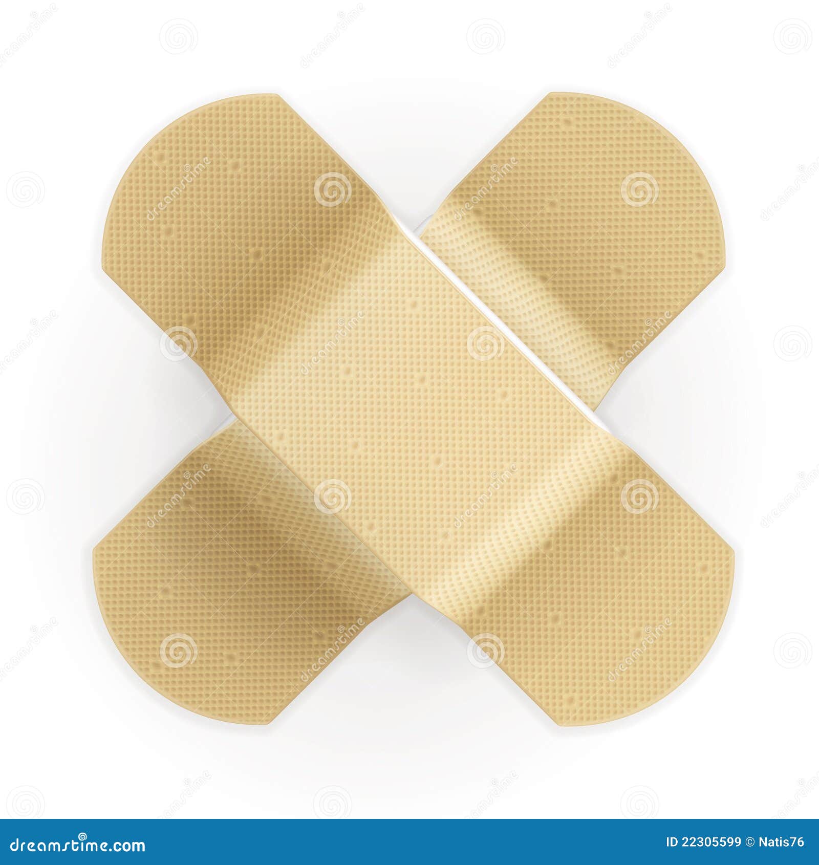 Zelfklevend verband vector illustratie. Illustration of gaas - 22305599