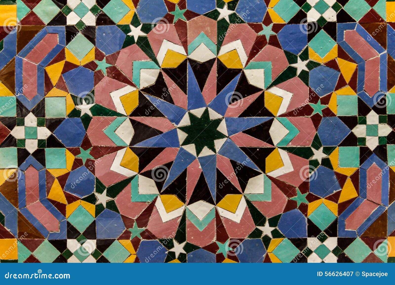 Zellige pattern stock image. Image of decoration, marrakesh - 56626407