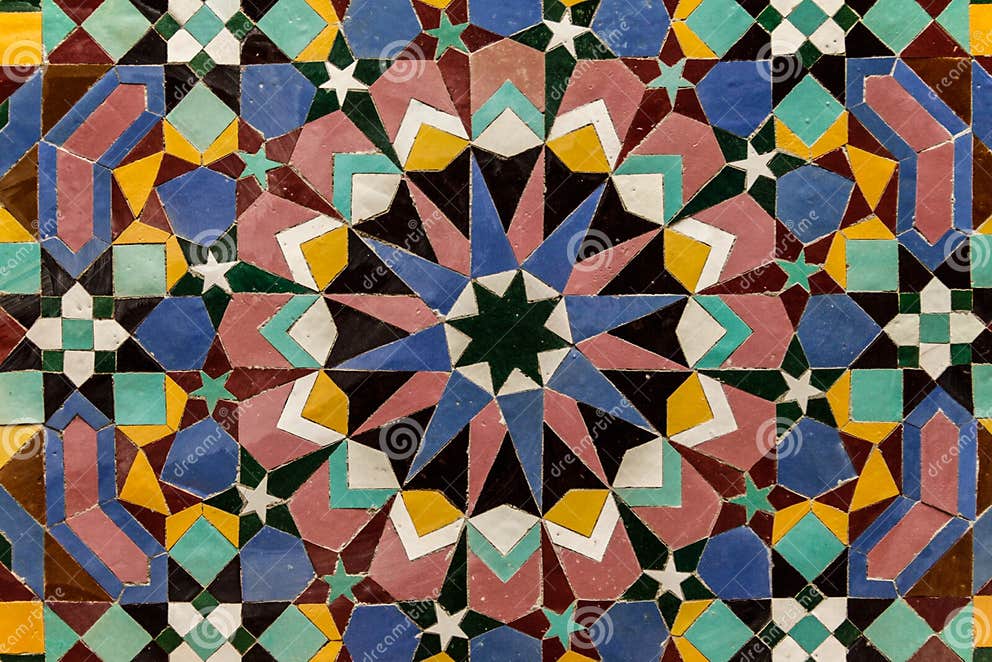 Zellige pattern stock image. Image of decoration, marrakesh - 56626407