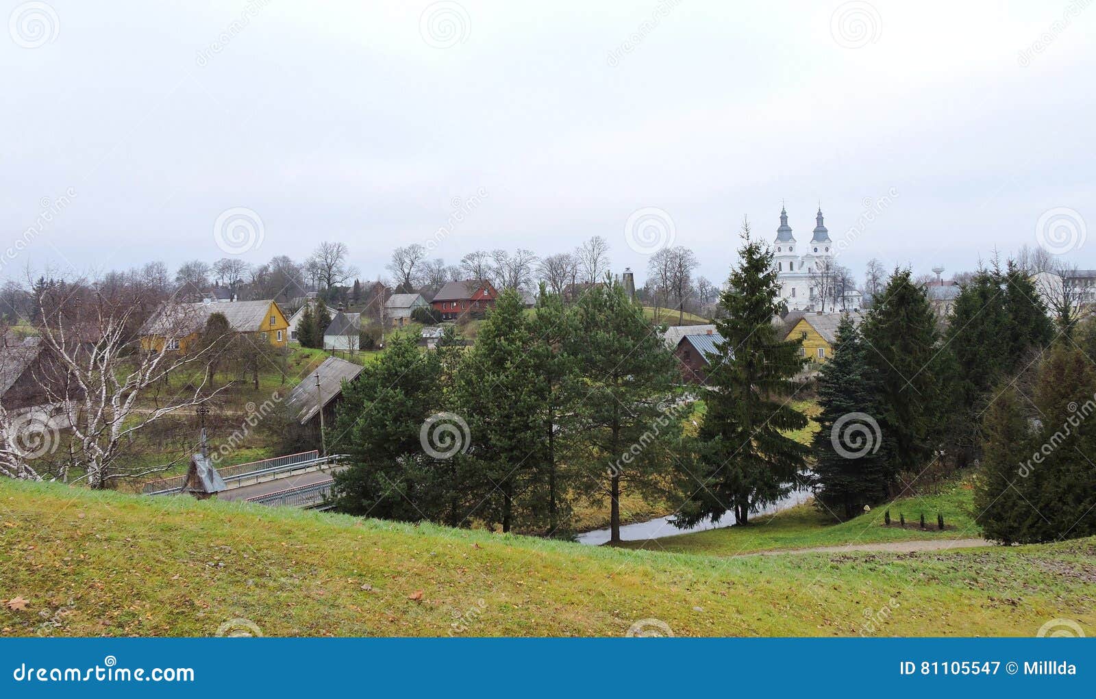 Zemaiciu Kalvarija Town, Lithuania Stock Image - Image of church, town ...