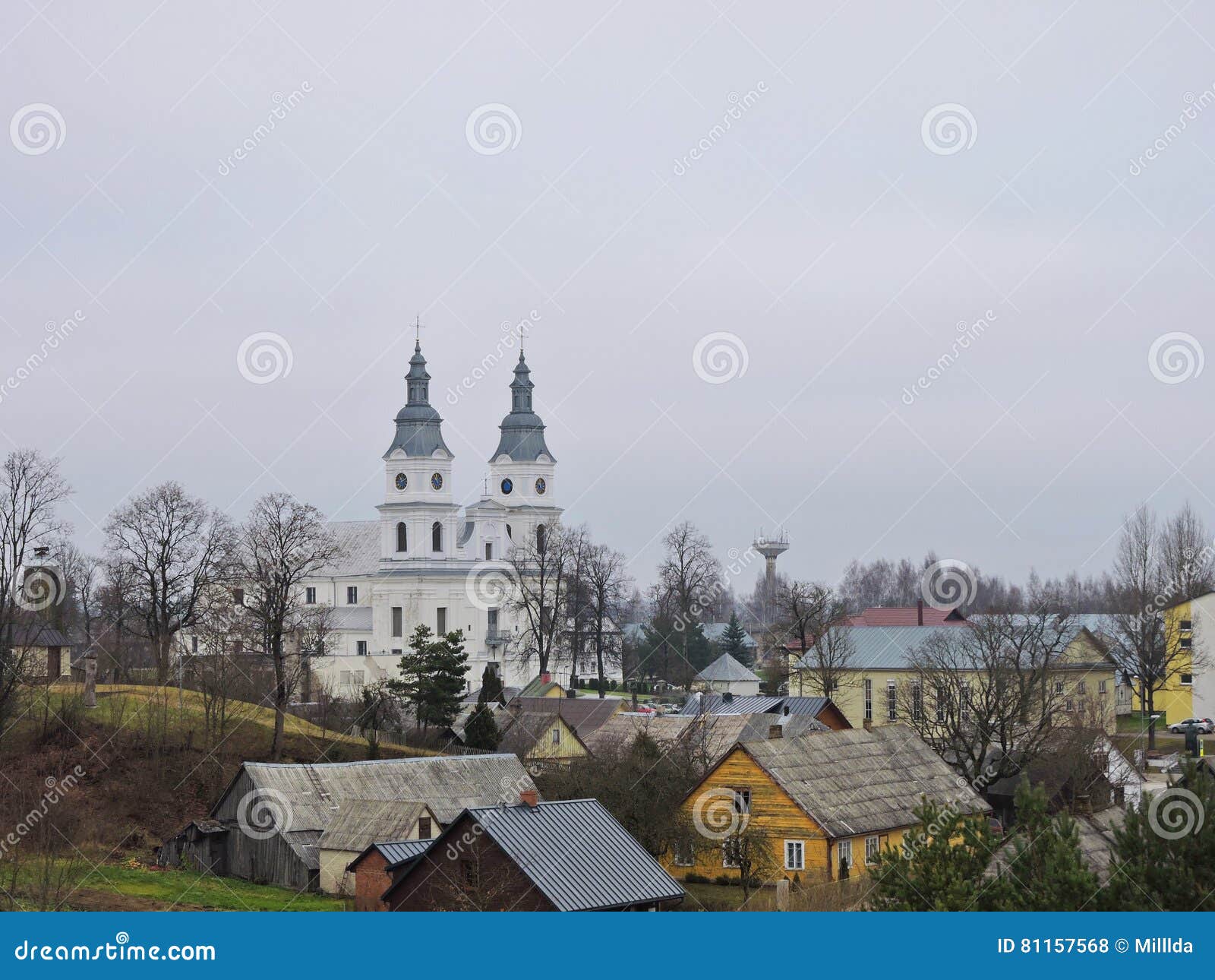 Zemaiciu Kalvarija Town, Lithuania Stock Photo - Image of hill ...