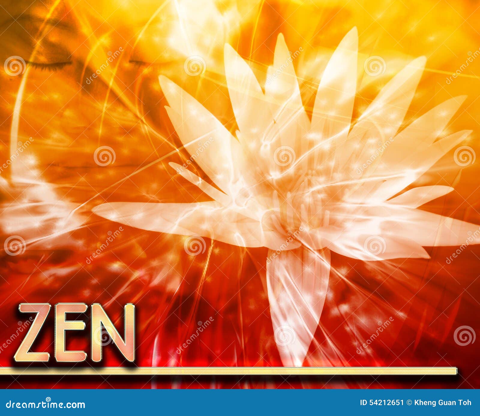 Zen Abstract Concept Digital Illustration Stock Illustration ...