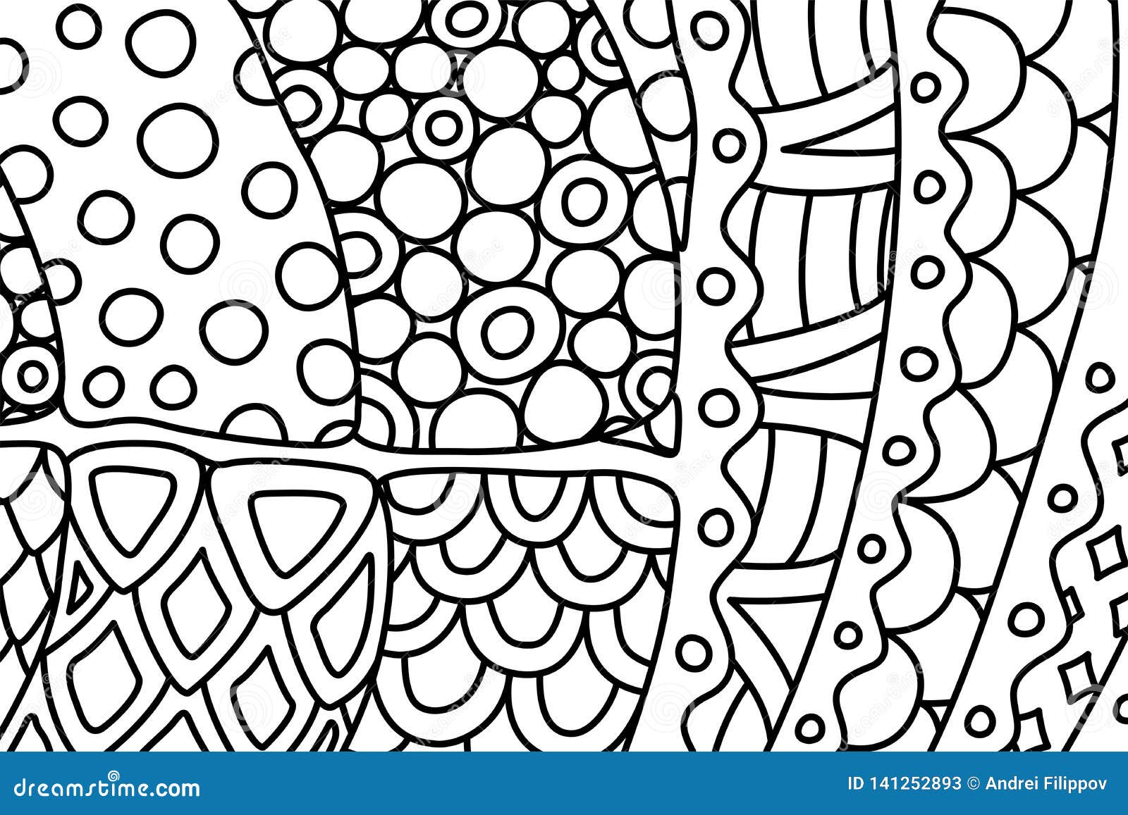 Zen Art with Beautiful Abstract Linear Pattern Stock Vector ...