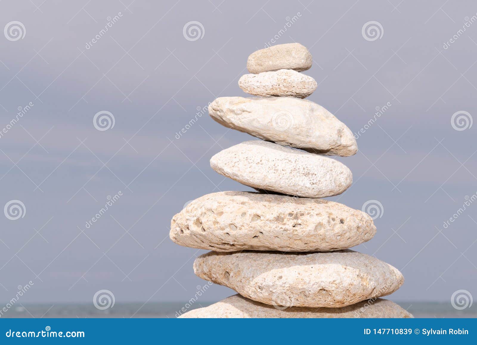 Zen Balance Pebble White Stones Stack Stability Stock Image - Image of ...