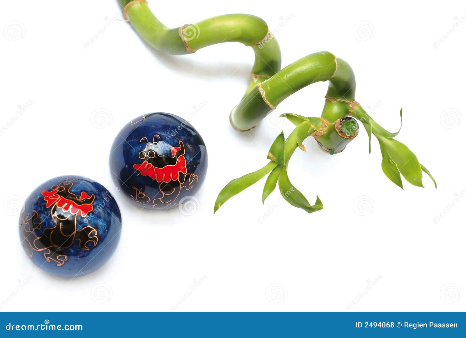Zen balls and bamboo stock photo. Image of green, luck - 2494068