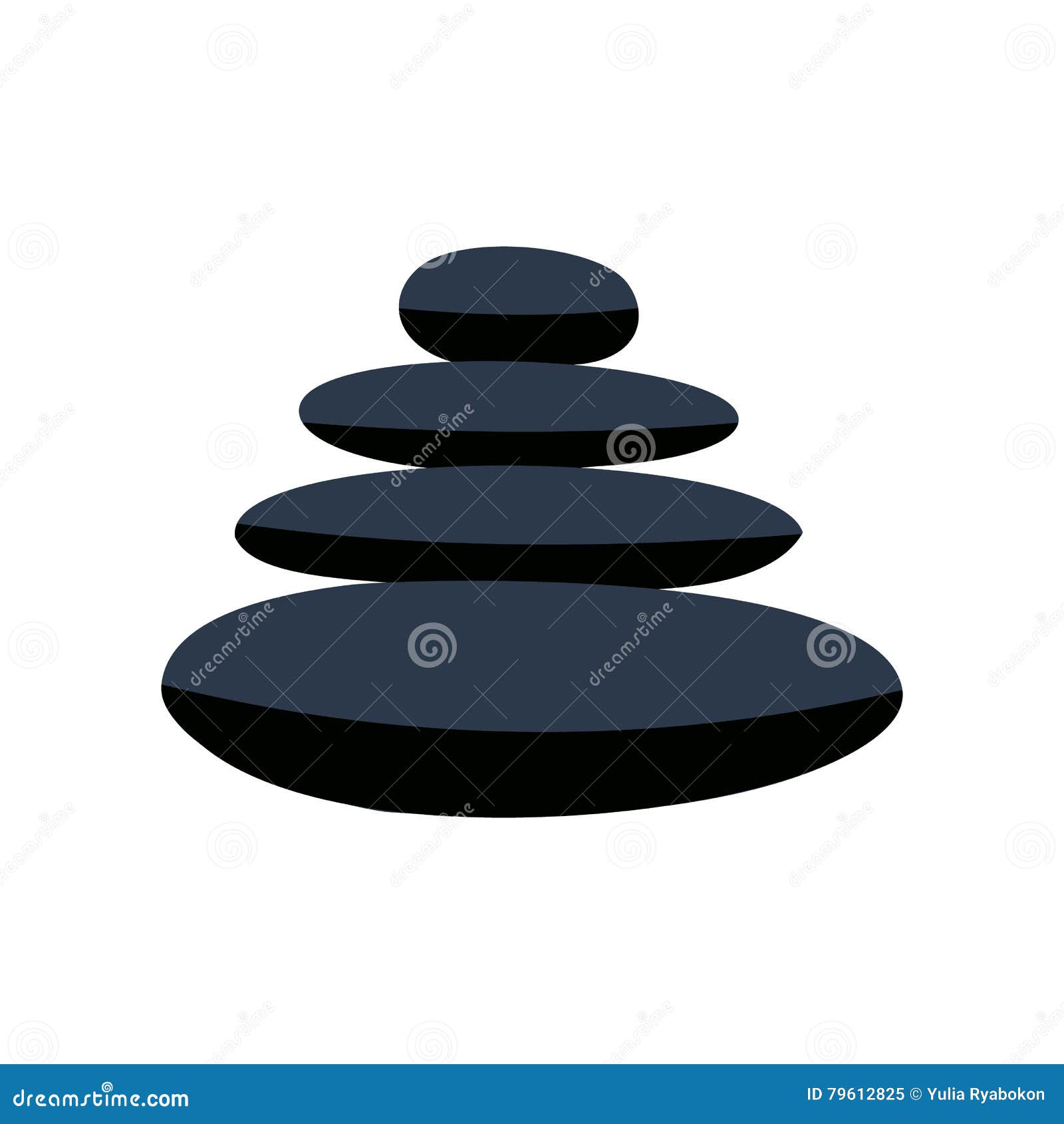 Zen Basalt Stones Flat Icon Stock Vector - Illustration of frame ...