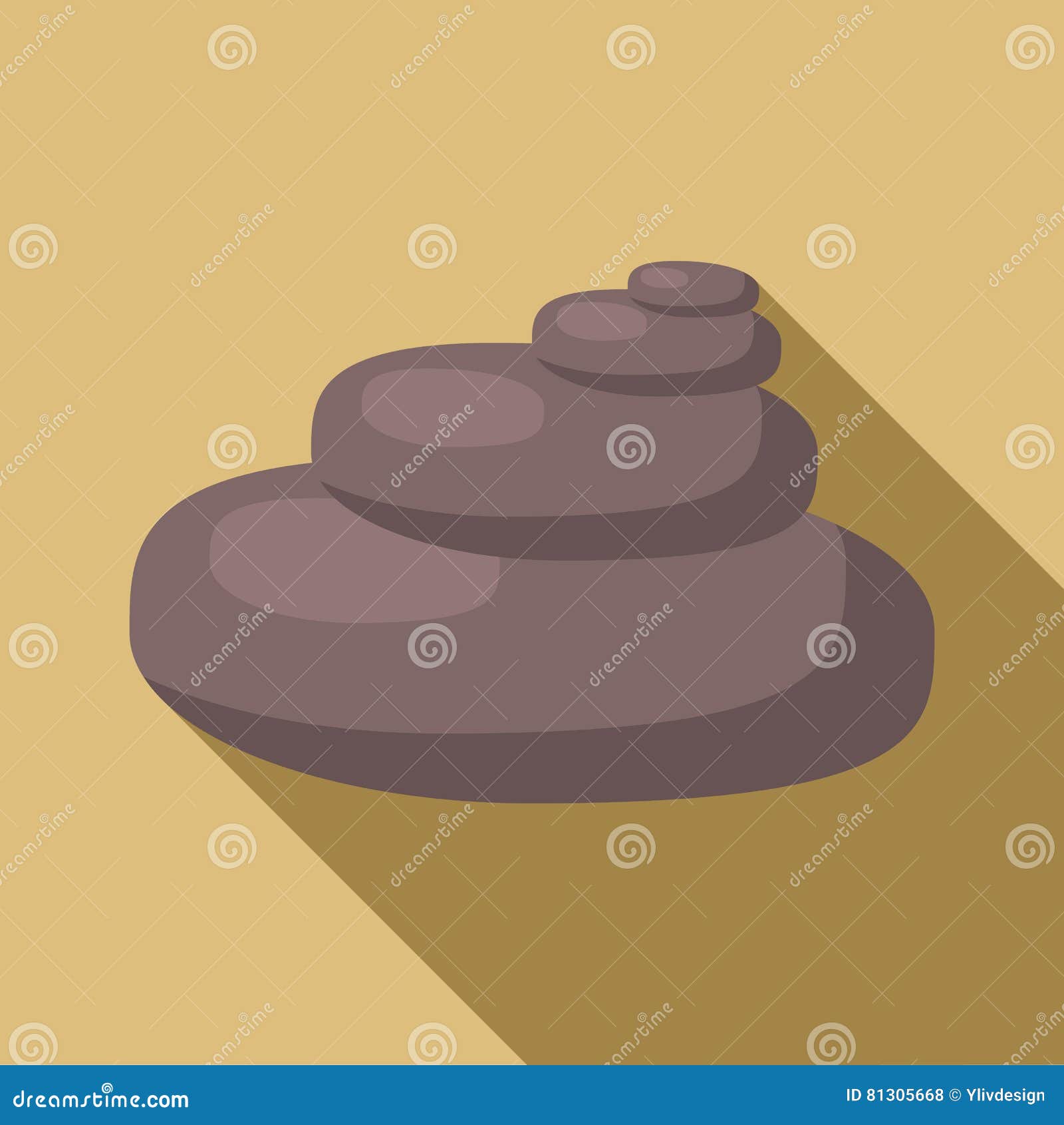 Zen Basalt Stones Icon, Flat Style Stock Vector - Illustration of flat ...