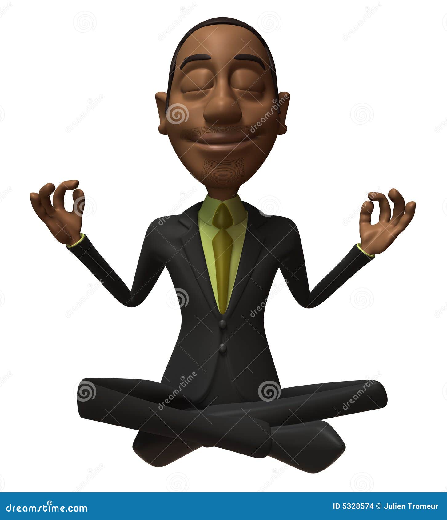 Zen black businessman stock illustration. Illustration of hands - 5328574
