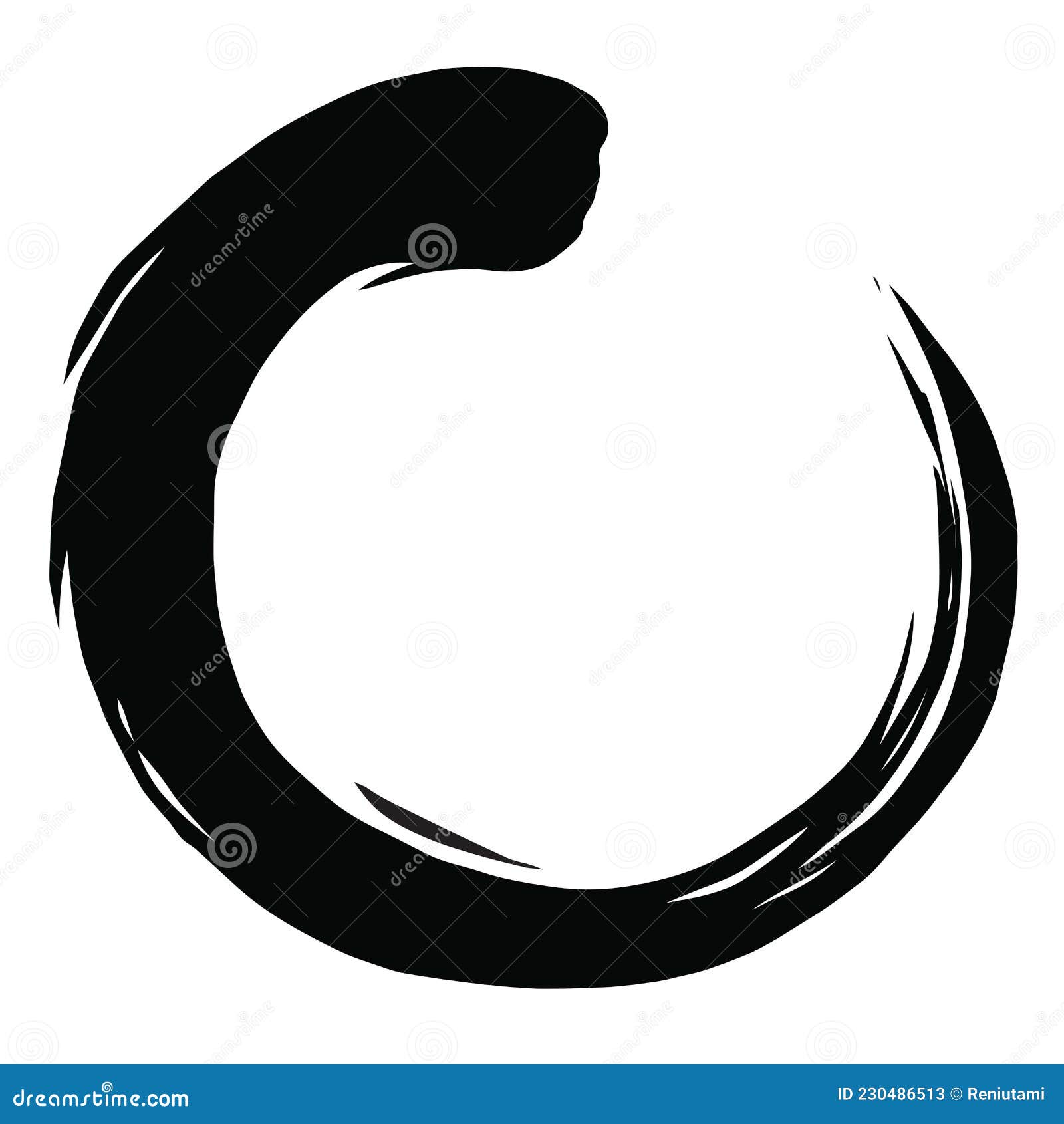 Zen Brush Enso Circle Vector Illustration Art Stock Vector ...