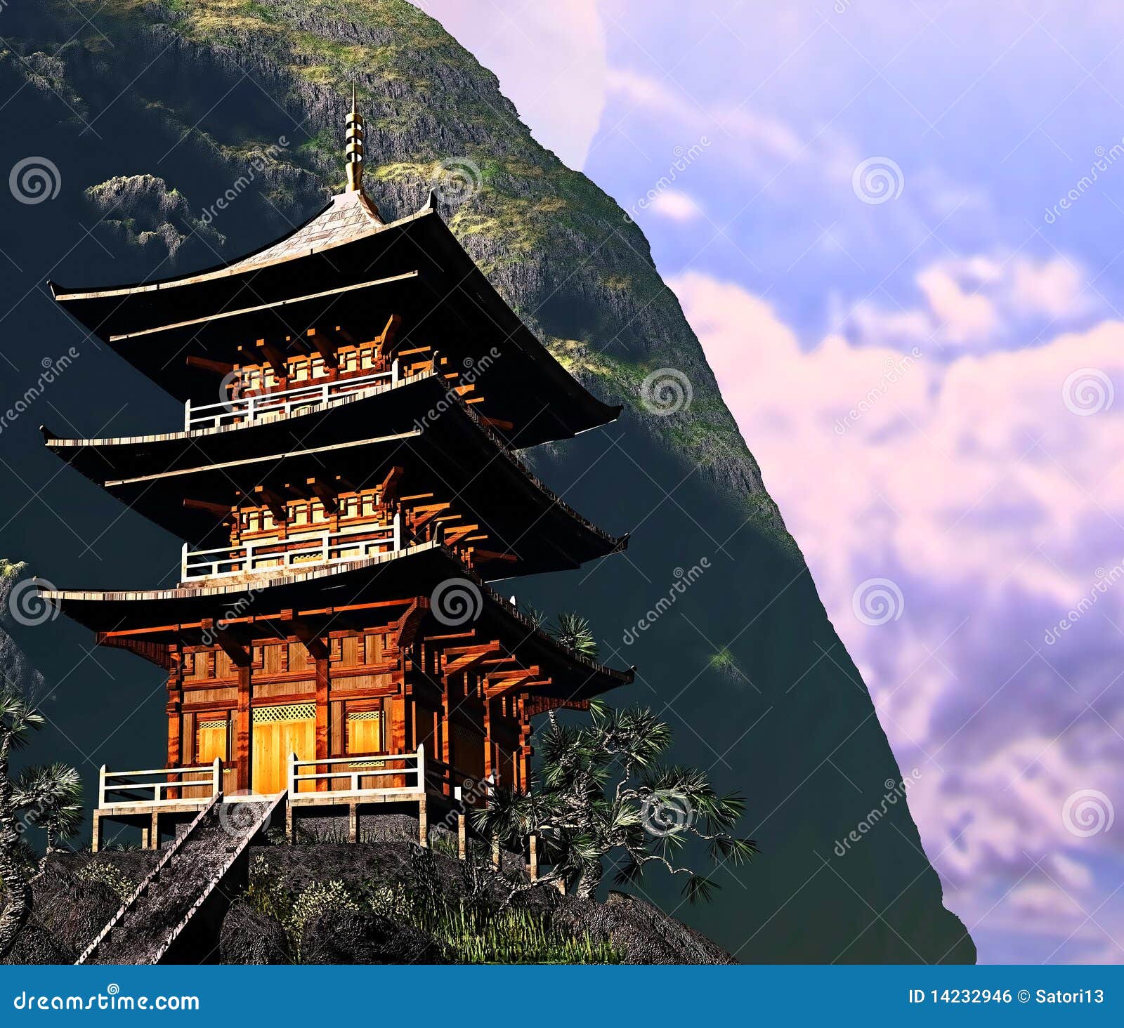 Buddhist Zen Temple Royalty-Free Stock Photography | CartoonDealer.com ...