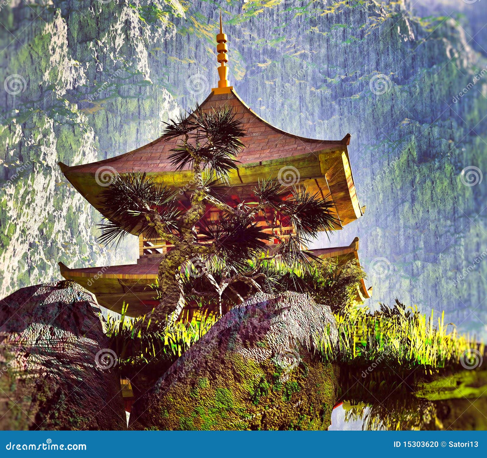 Buddhist Temple Exterior. Buddhism Traditional Religion Temple Building ...