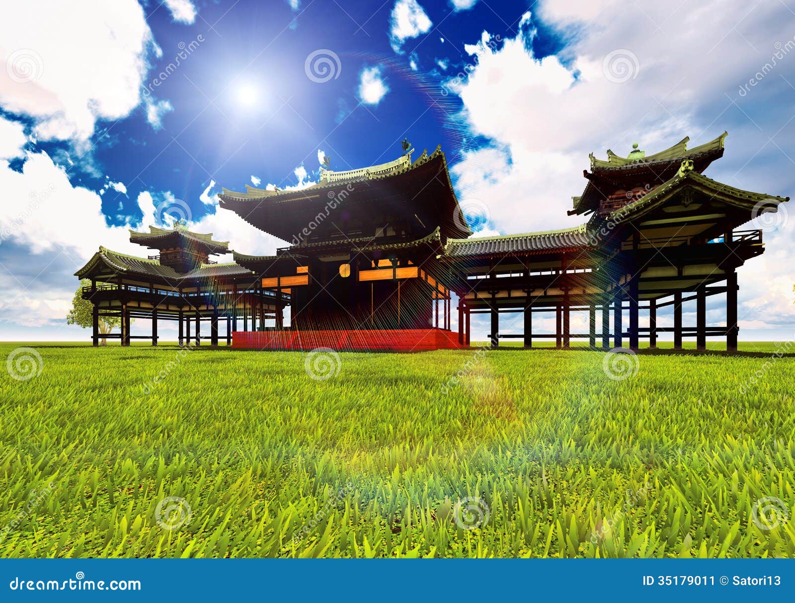 Zen buddhist temple stock image. Image of antique, graphic - 35179011