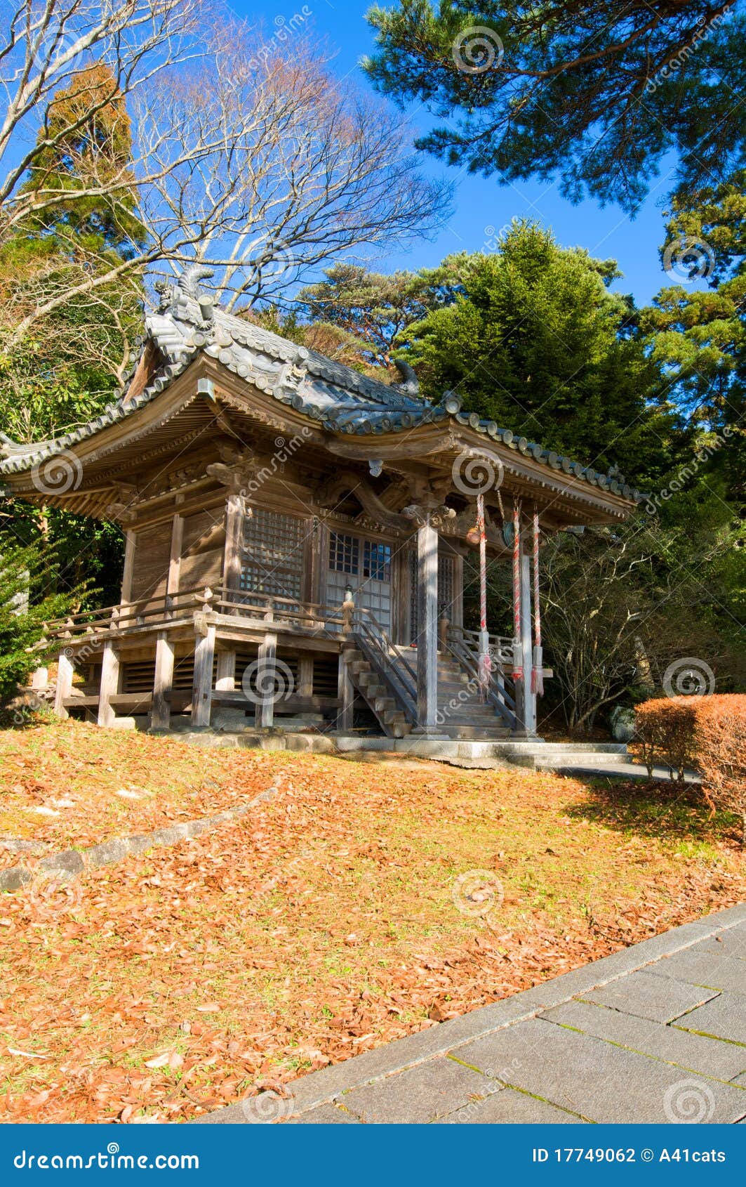 Zen Building in a Garden at a Sunny Morning Stock Photo - Image of park ...