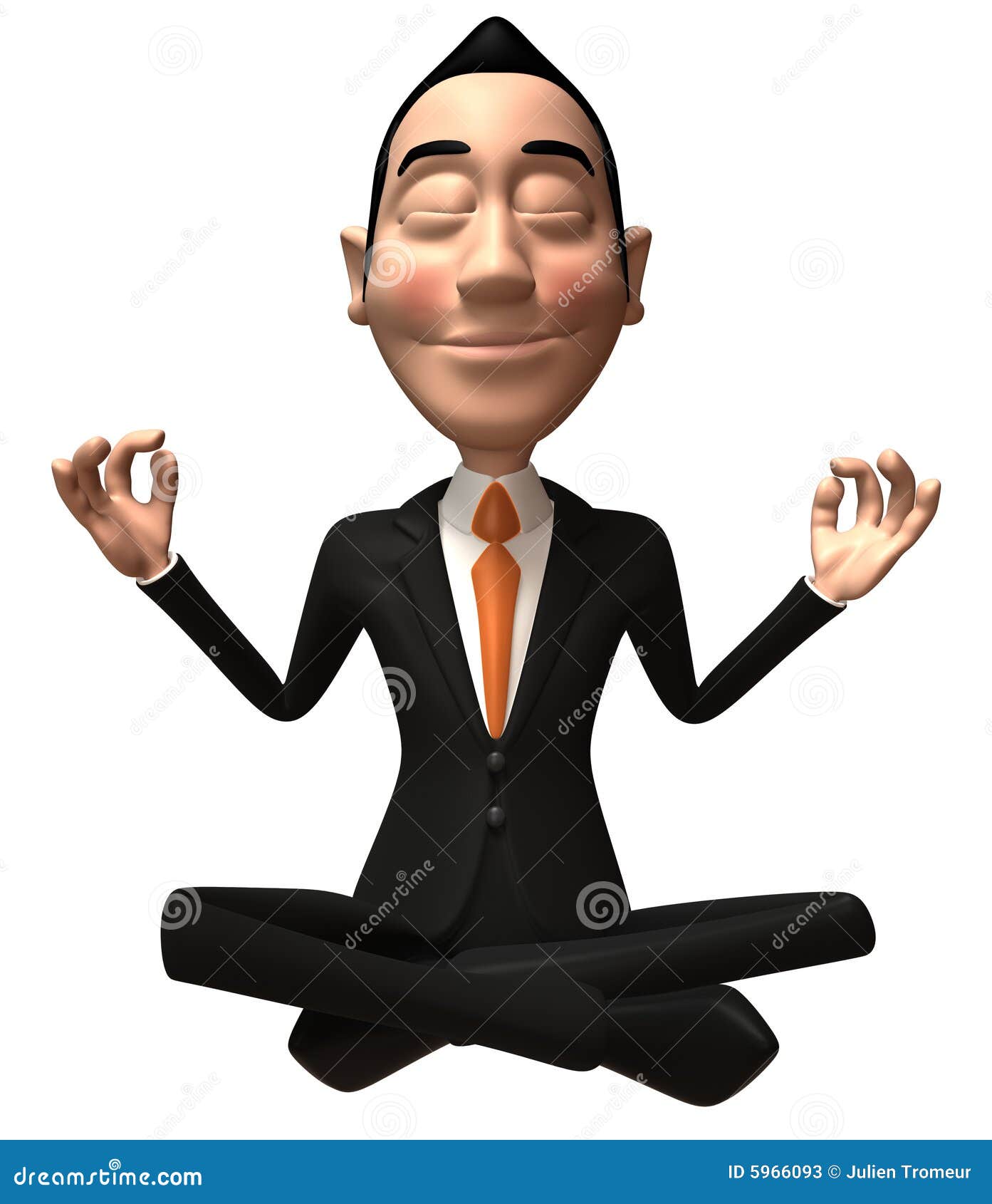 Zen businessman stock illustration. Illustration of nose - 5966093