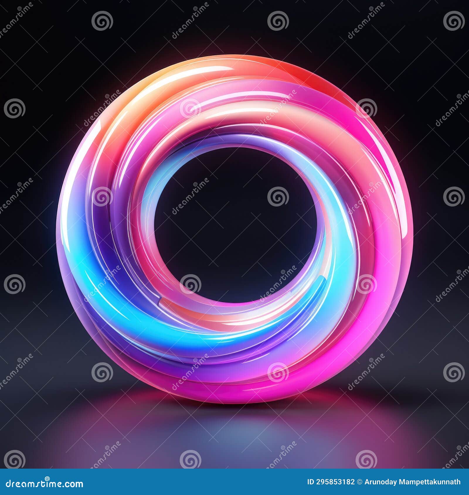 Zen Circle Neon Sign stock illustration. Illustration of dimensional ...
