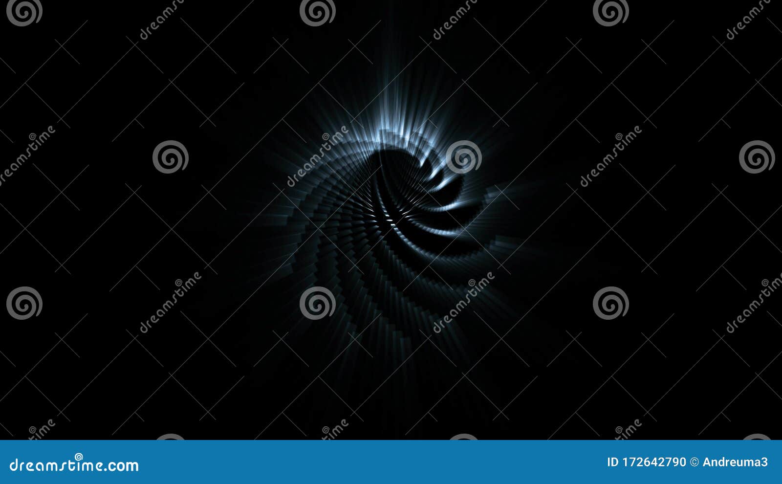 Zen Complex Spiral Illustration on Black Background Stock Illustration ...