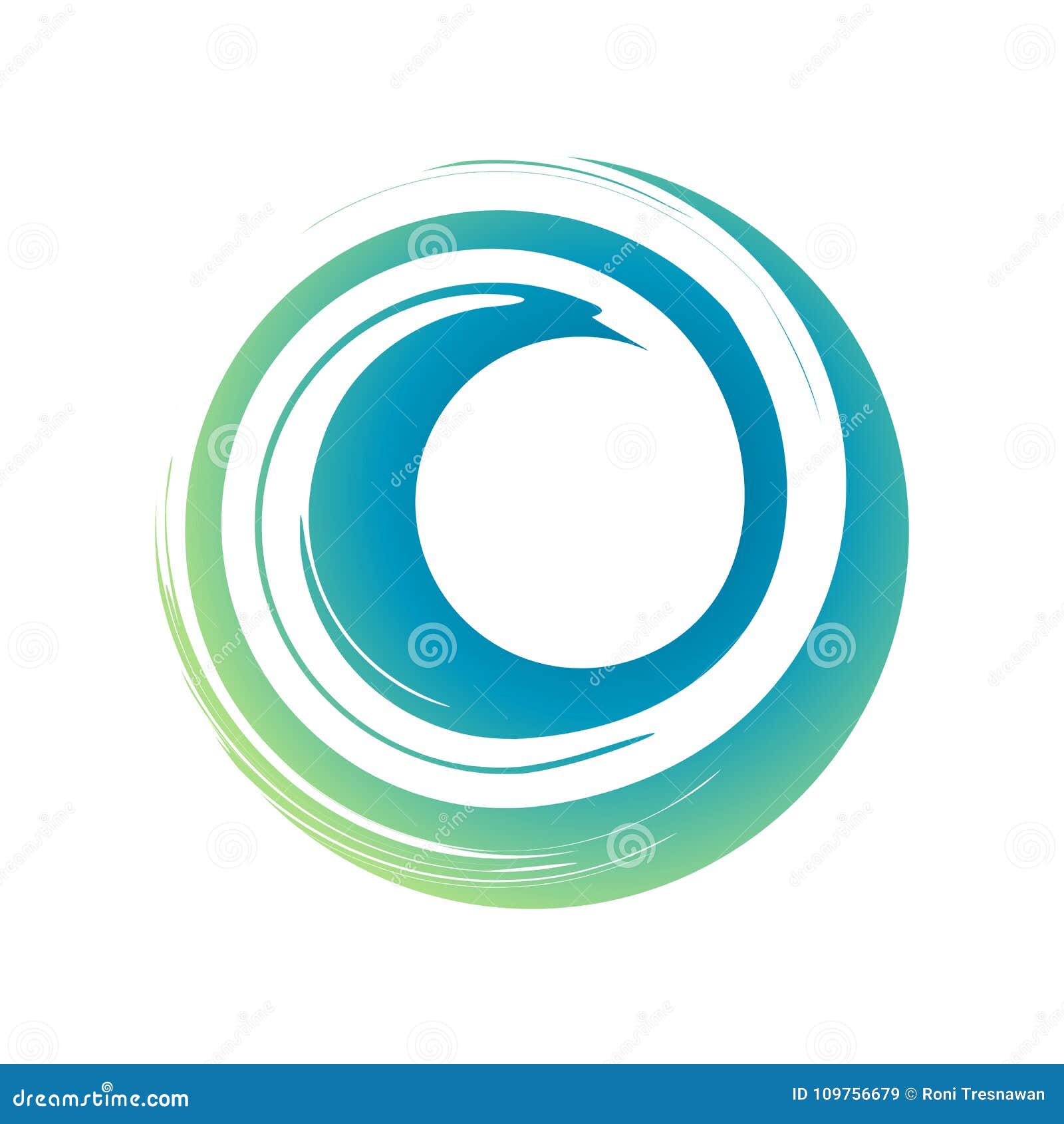 Zen Curl Wave Symbol ilustración del vector. Ilustración de universo ...