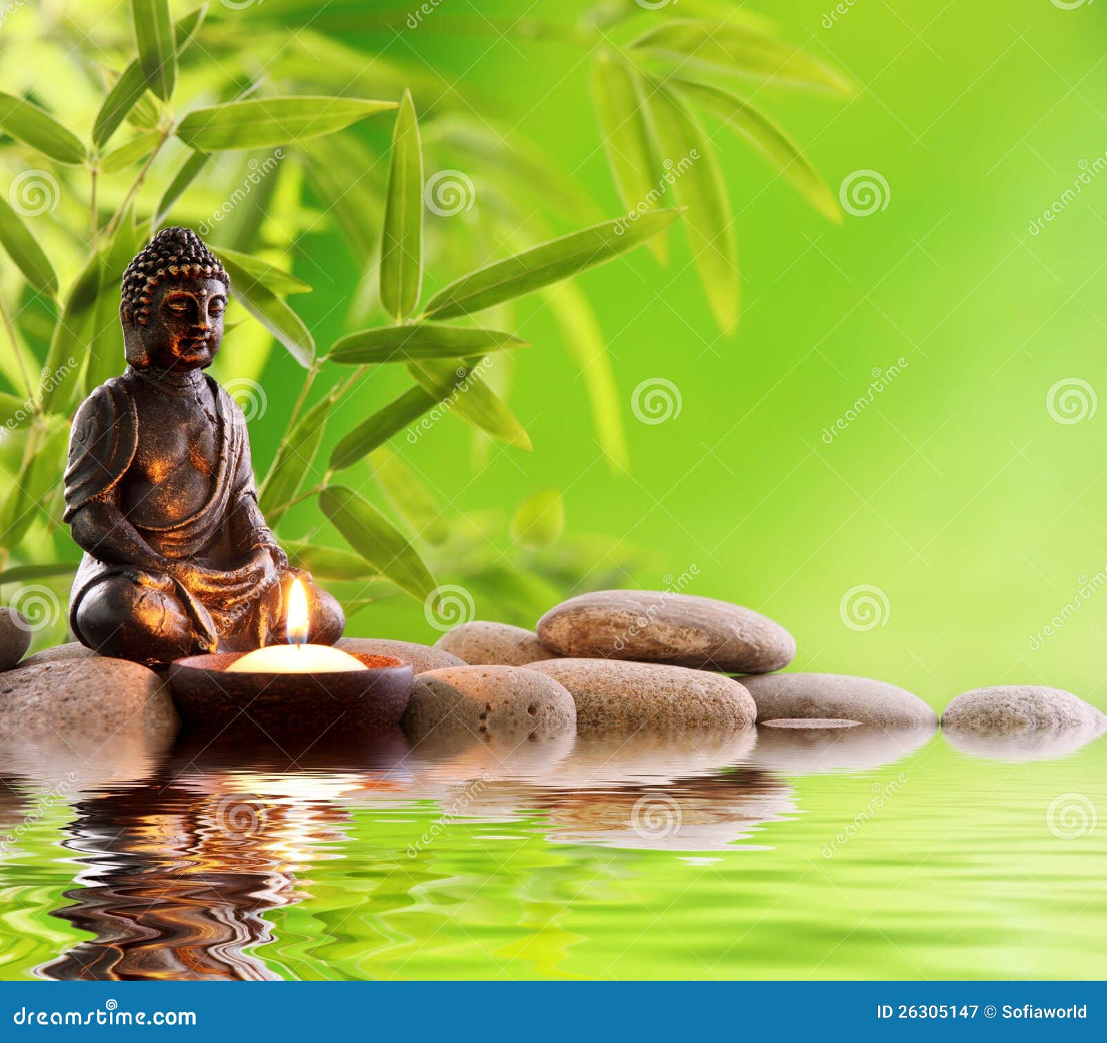 Zen de Bouddha image stock. Image du copie, religieux - 26305147
