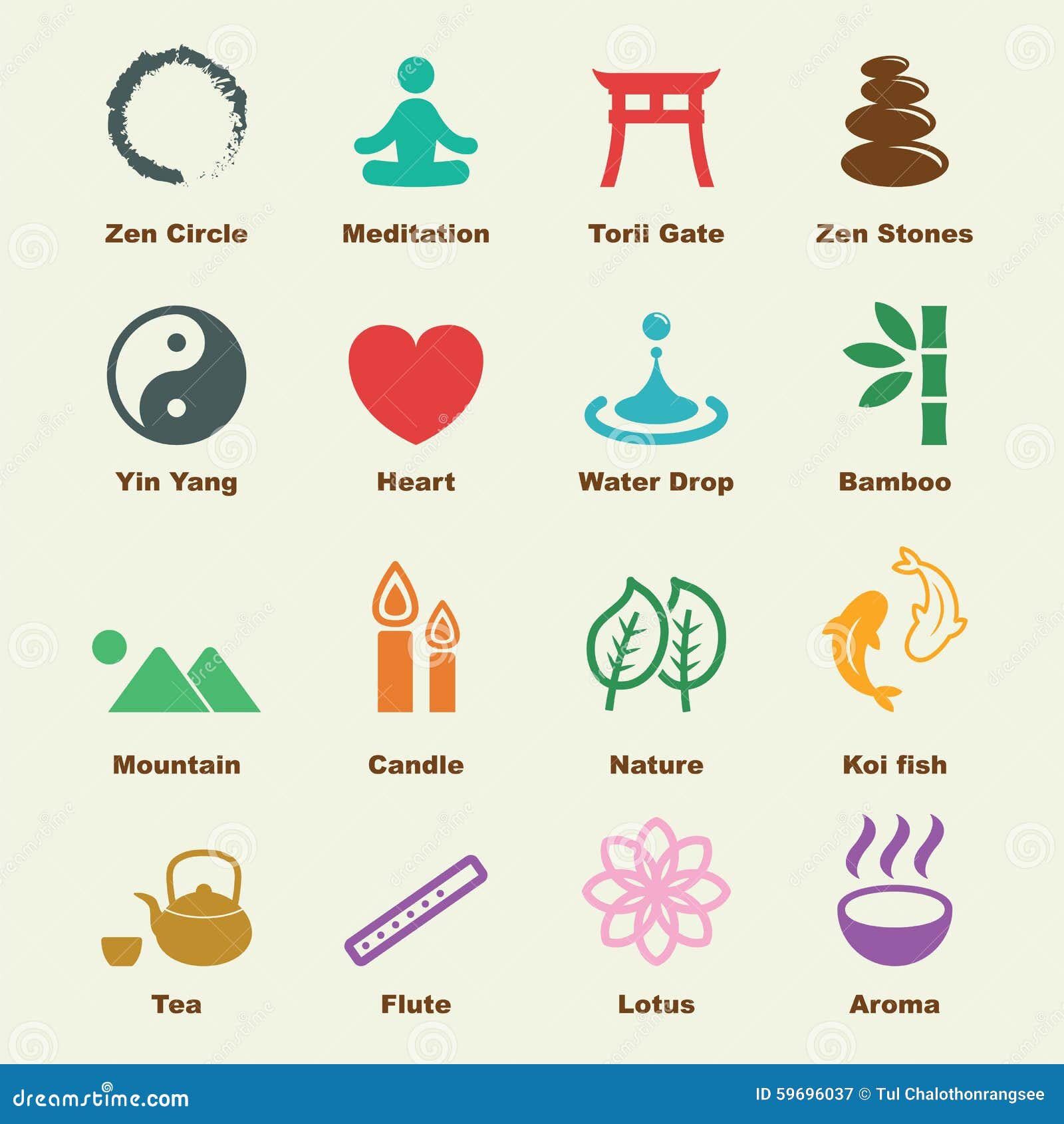Zen Elements Stock Vector - Image: 59696037