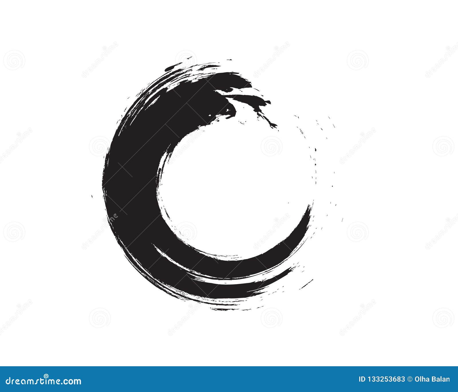 Zen Enso Symbol Design ilustración del vector. Ilustración de imagen ...