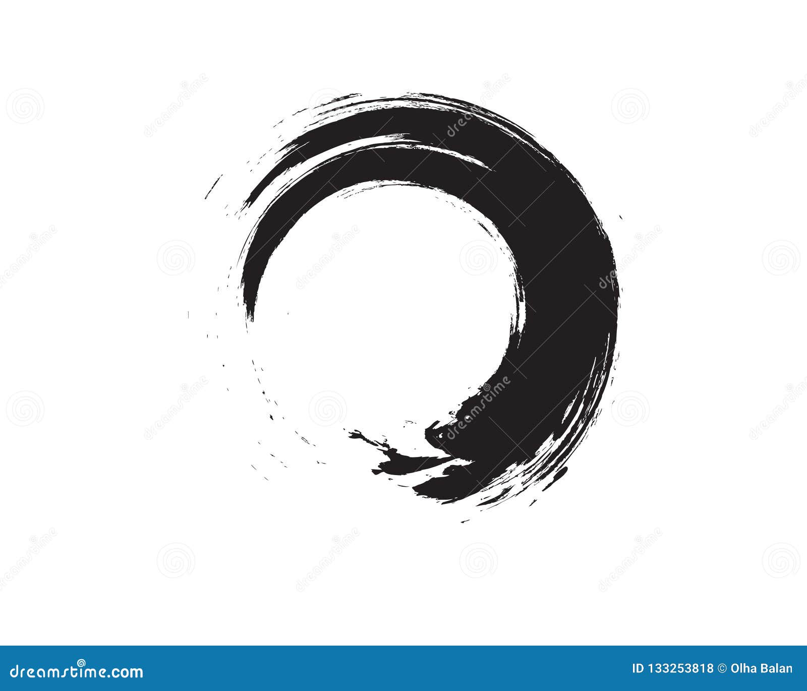 Zen Enso Symbol Design ilustración del vector. Ilustración de porcelana ...