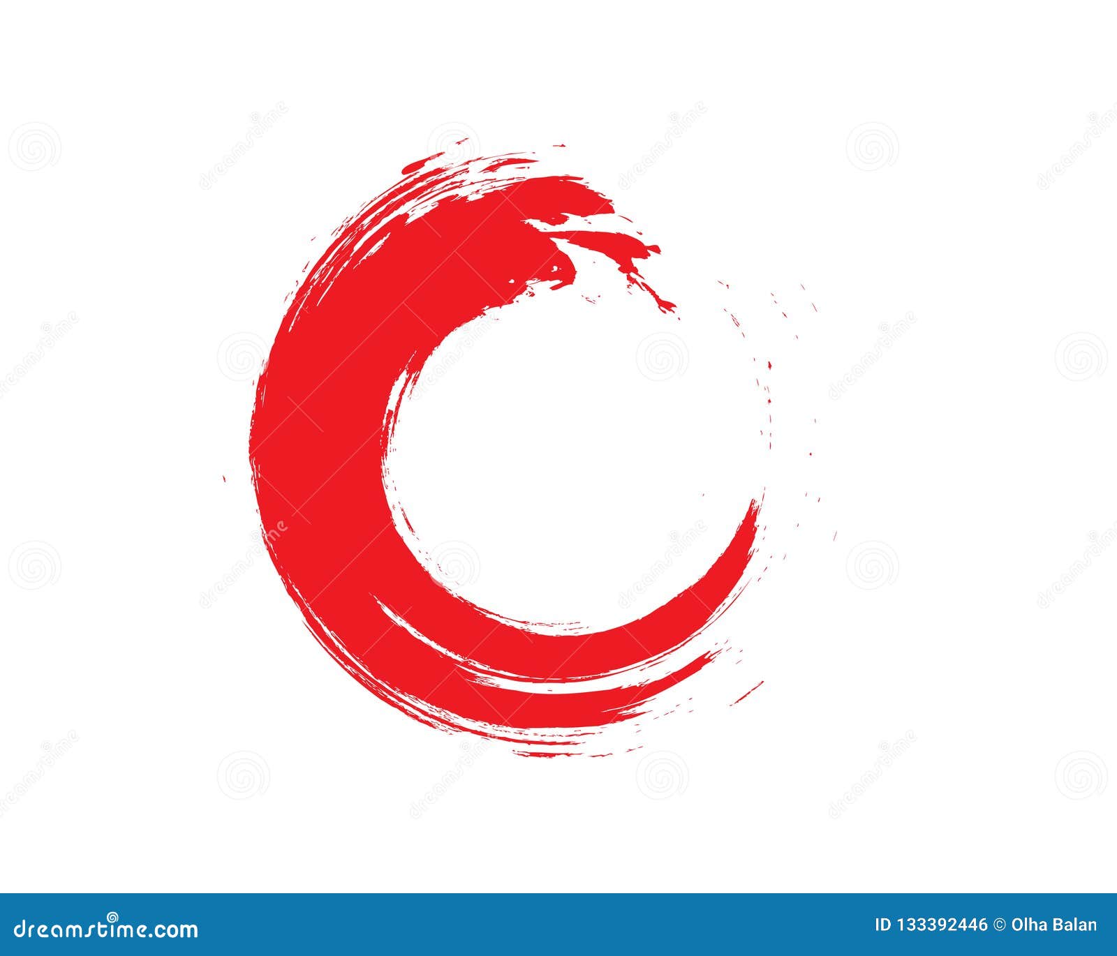 Zen Enso Symbol Design ilustración del vector. Ilustración de seco ...