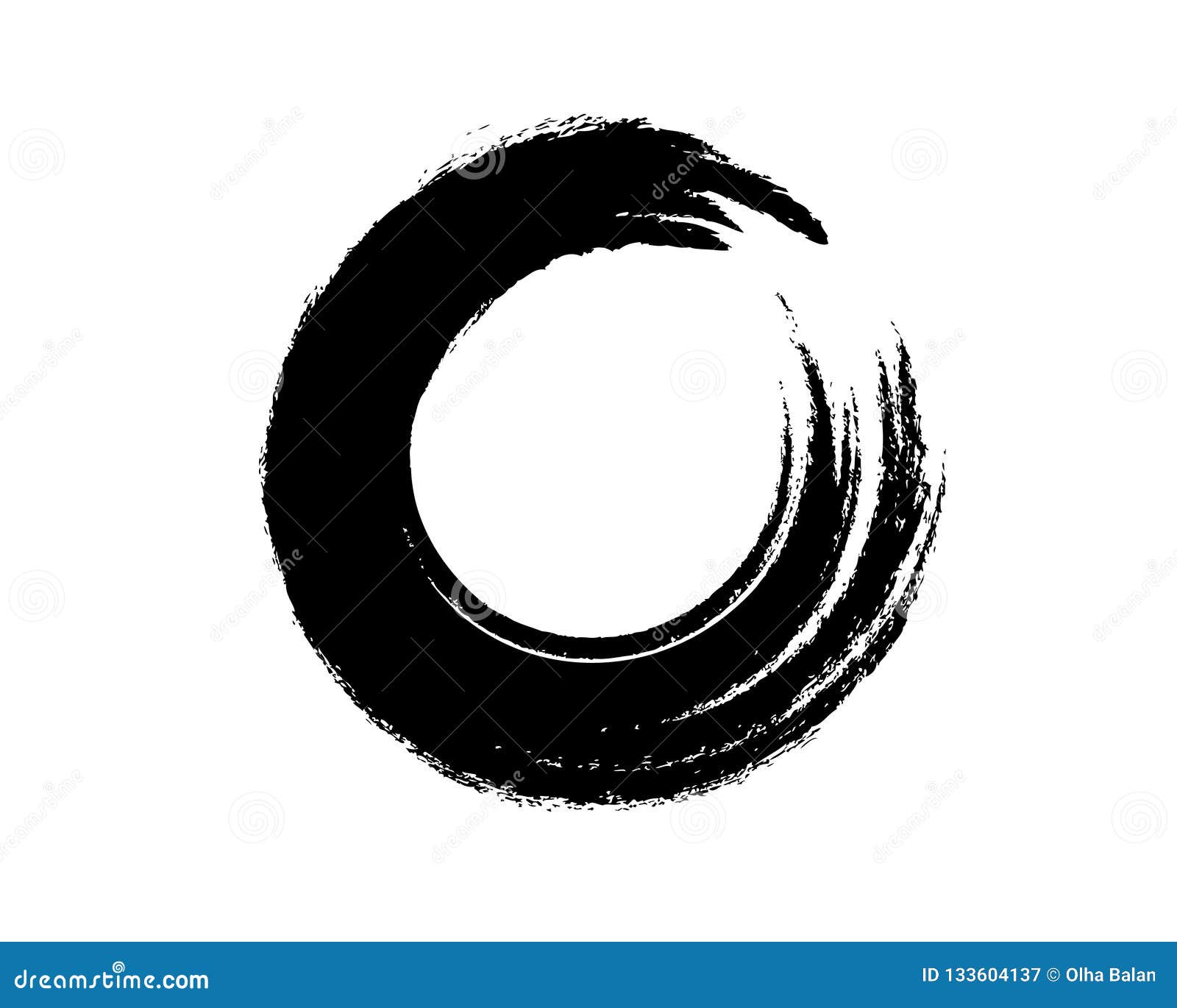 Zen Enso Symbol Design vektor abbildung. Illustration von rand - 133604137