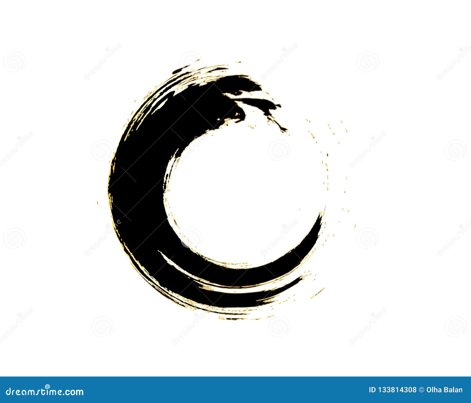 Zen Enso Symbol Design vektor abbildung. Illustration von element ...
