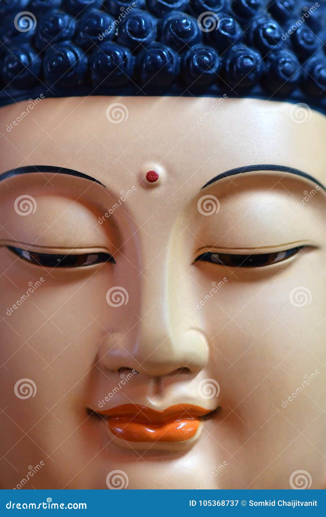 Zen Face Buddha Close-up stock image. Image of face - 105368737