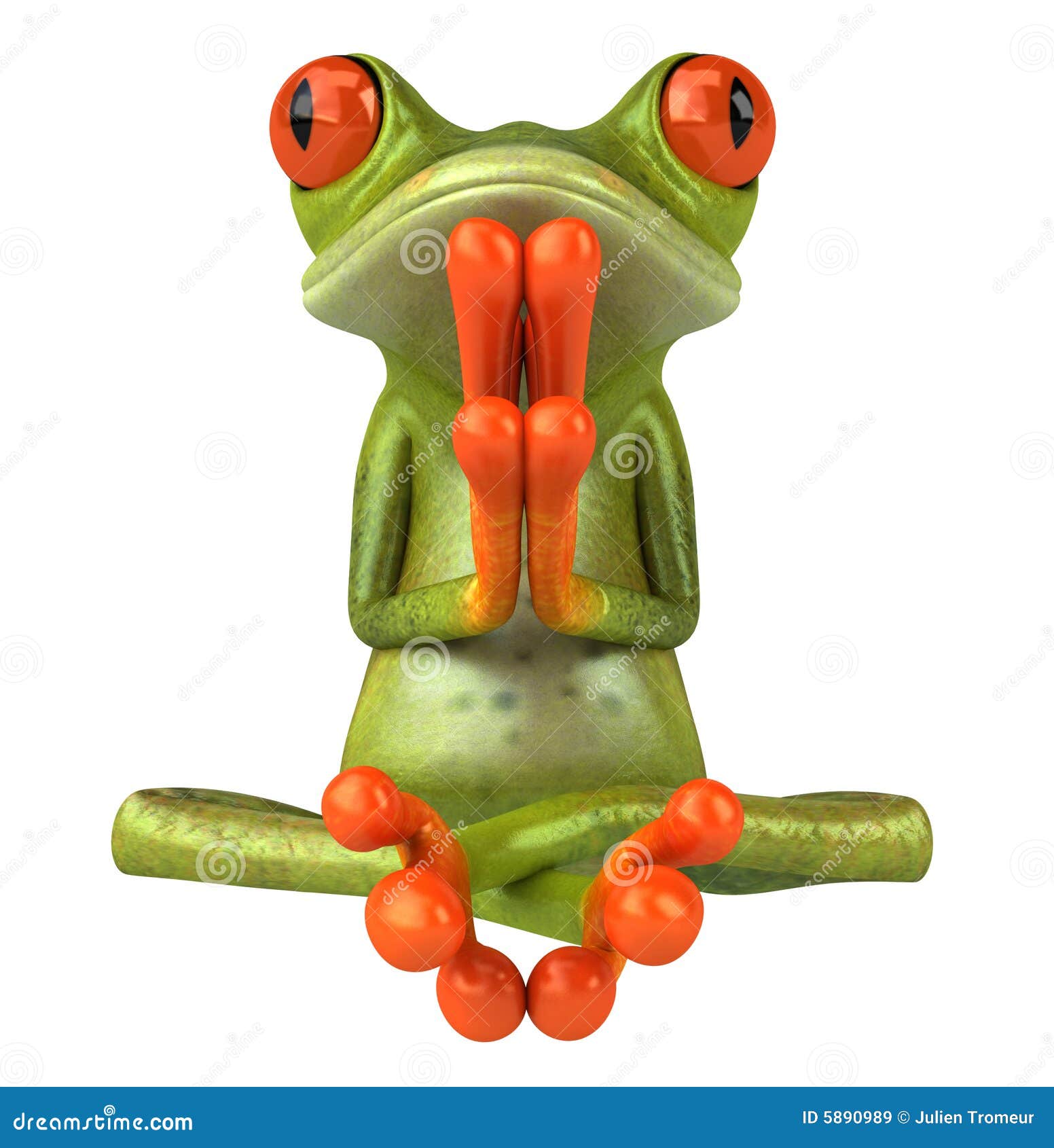 Zen frog stock illustration. Illustration of amphibian - 5890989