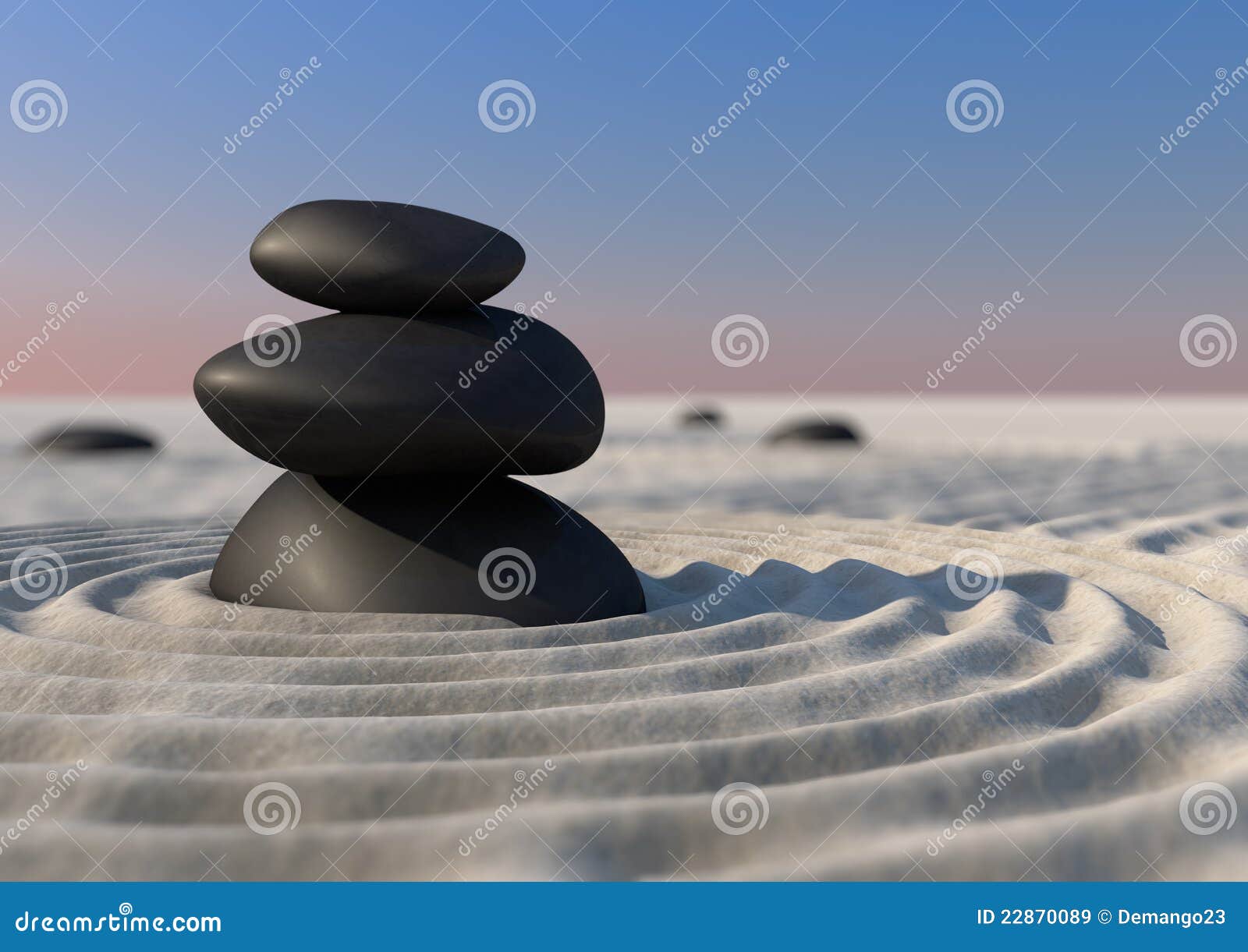 Zen garden stock illustration. Illustration of tranquil - 22870089