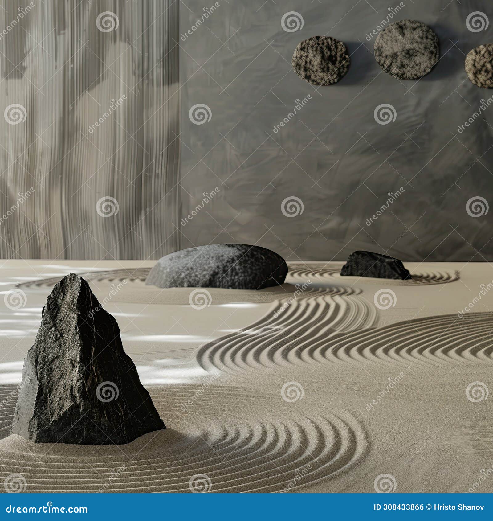 Zen Garden Design, Japanese Tradition Stock Illustration - Illustration ...