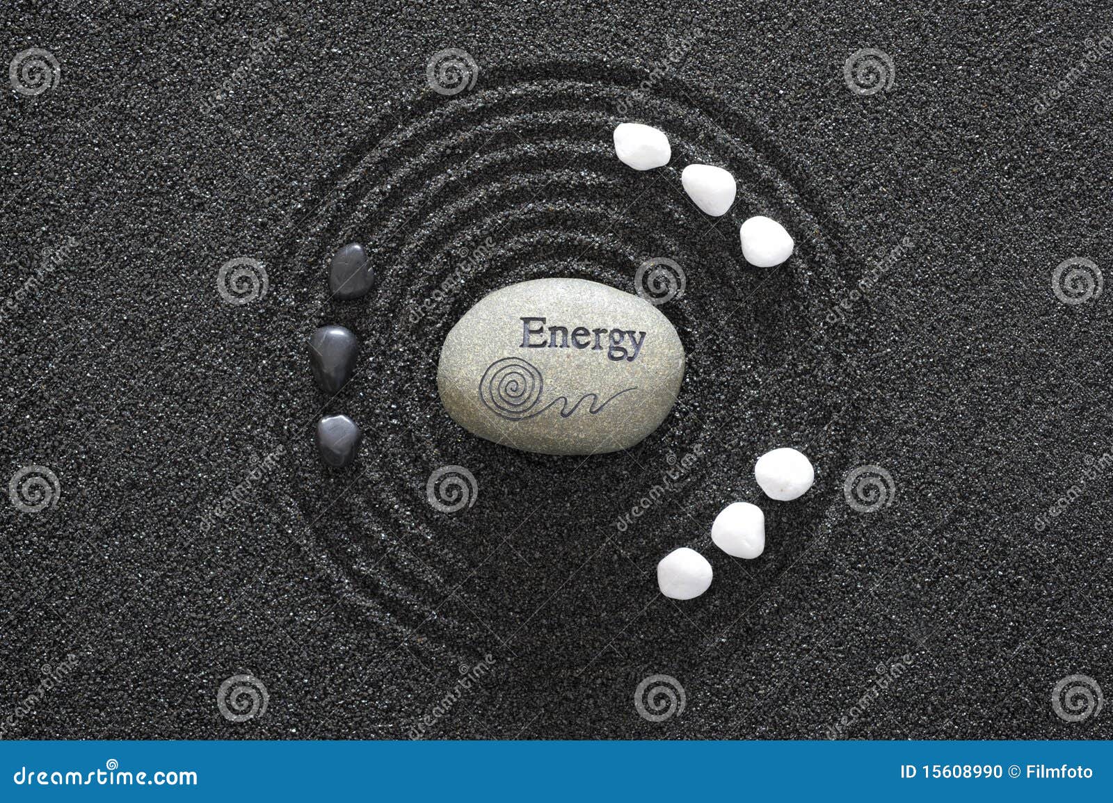 Zen garden of energy stock photo. Image of black, ancient - 15608990
