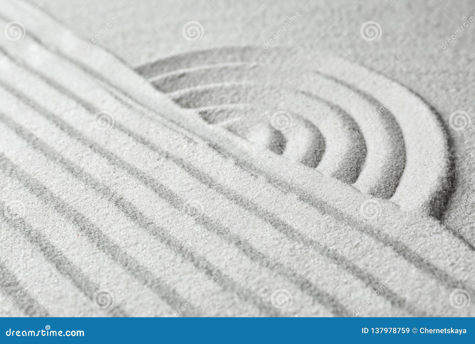 Zen Garden Pattern on Sand. Meditation Stock Image - Image of ...