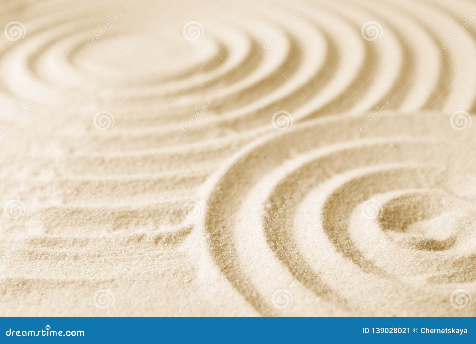 Zen Garden Pattern on Sand. Stock Image - Image of circle ...