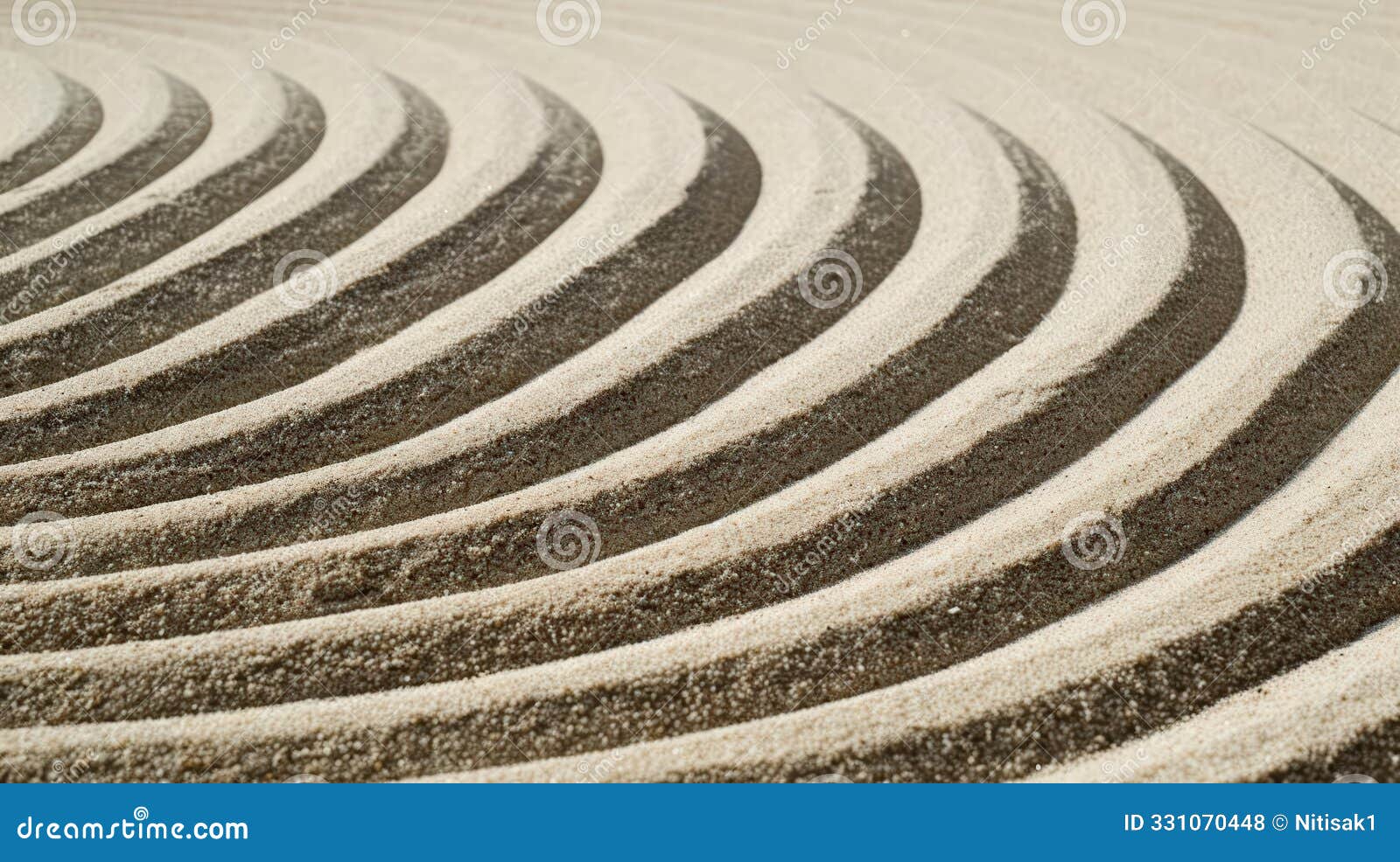 Zen Garden with Raked Sand Patterns Stock Illustration - Illustration ...