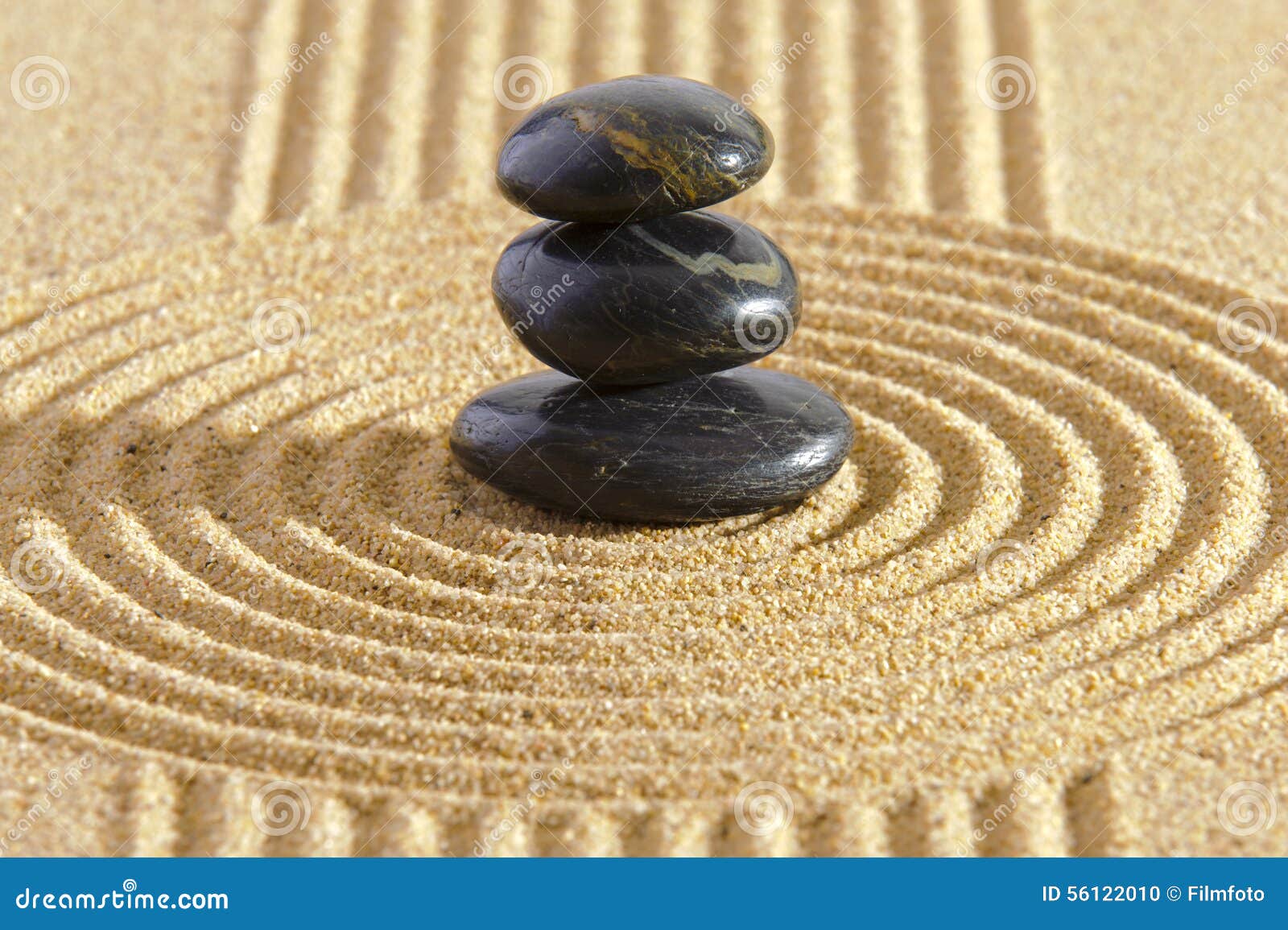 ZEN Garden with Stacked Stones Stock Photo - Image of stacked ...