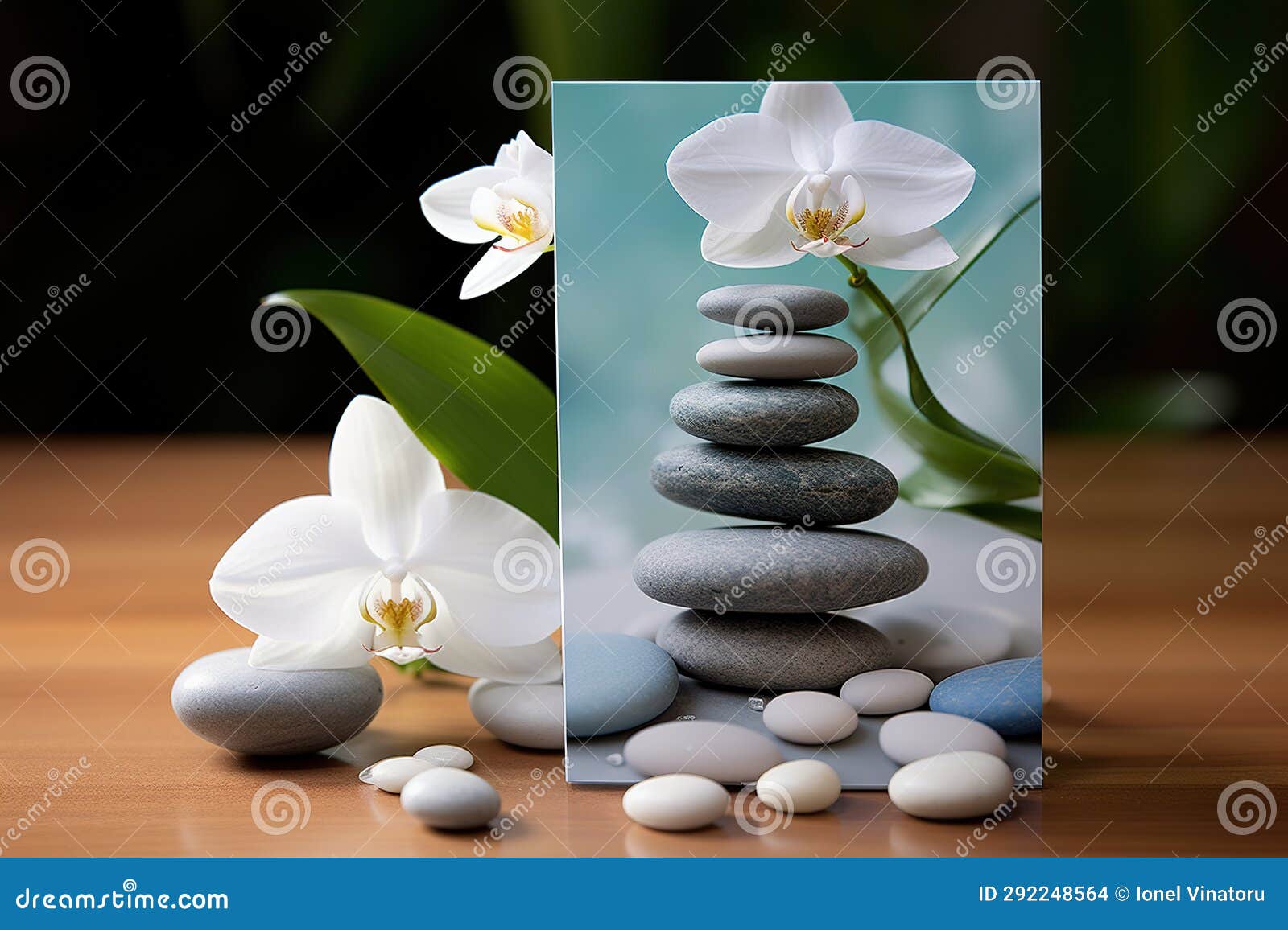 Zen or Spa Greeting or Invitation Card with Captivating Composition ...