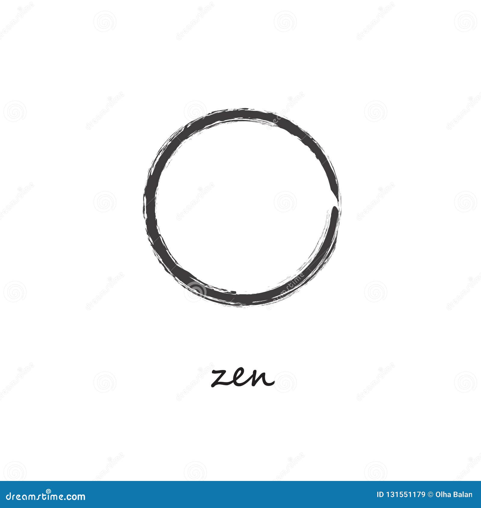 Zen Hand Painted Symbol ilustración del vector. Ilustración de sucio ...