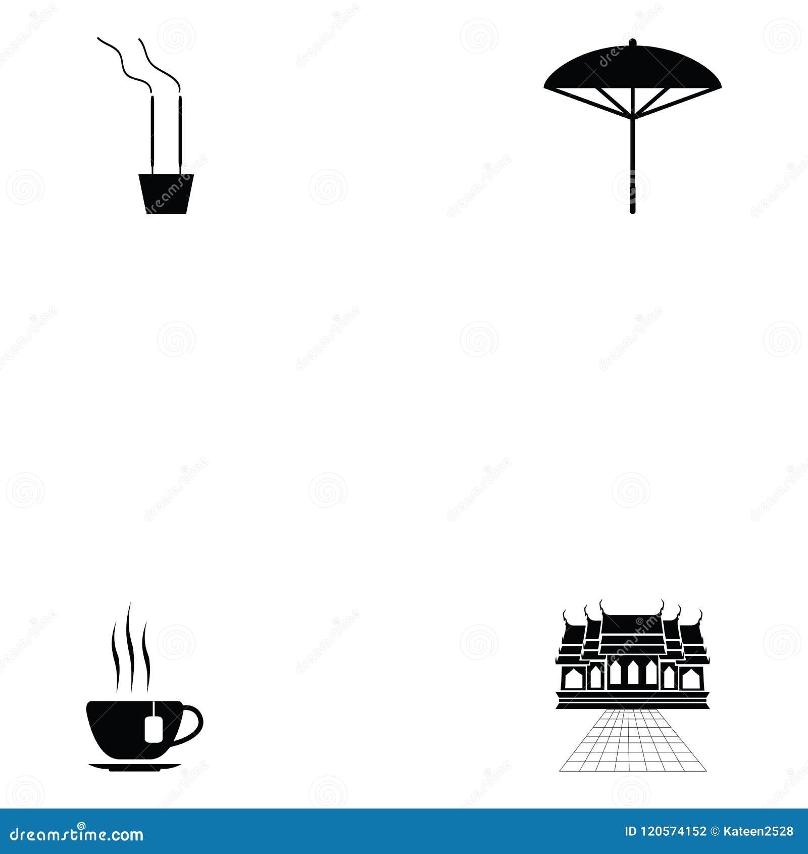 Zen icon set stock vector. Illustration of collection - 120574152