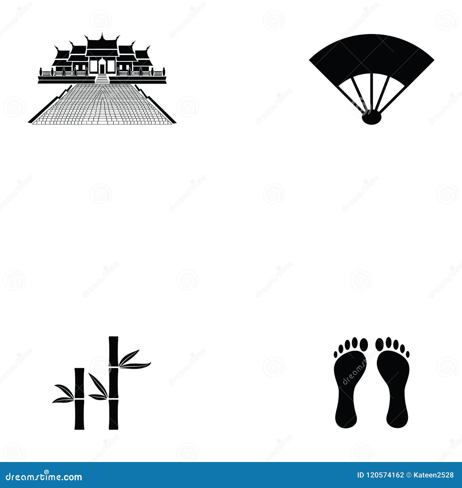 Zen icon set stock vector. Illustration of japanese - 120574162