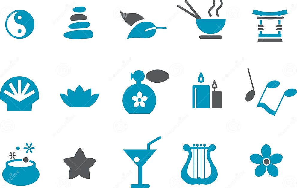 Zen Icon Set stock vector. Illustration of candle, healthcare - 8841079