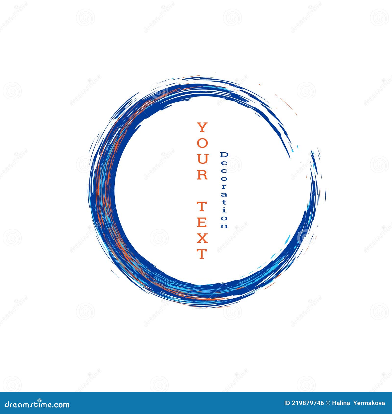 Zen Ink Circle Emblem. Paint Strokes. Multi-colored Strokes. Design ...