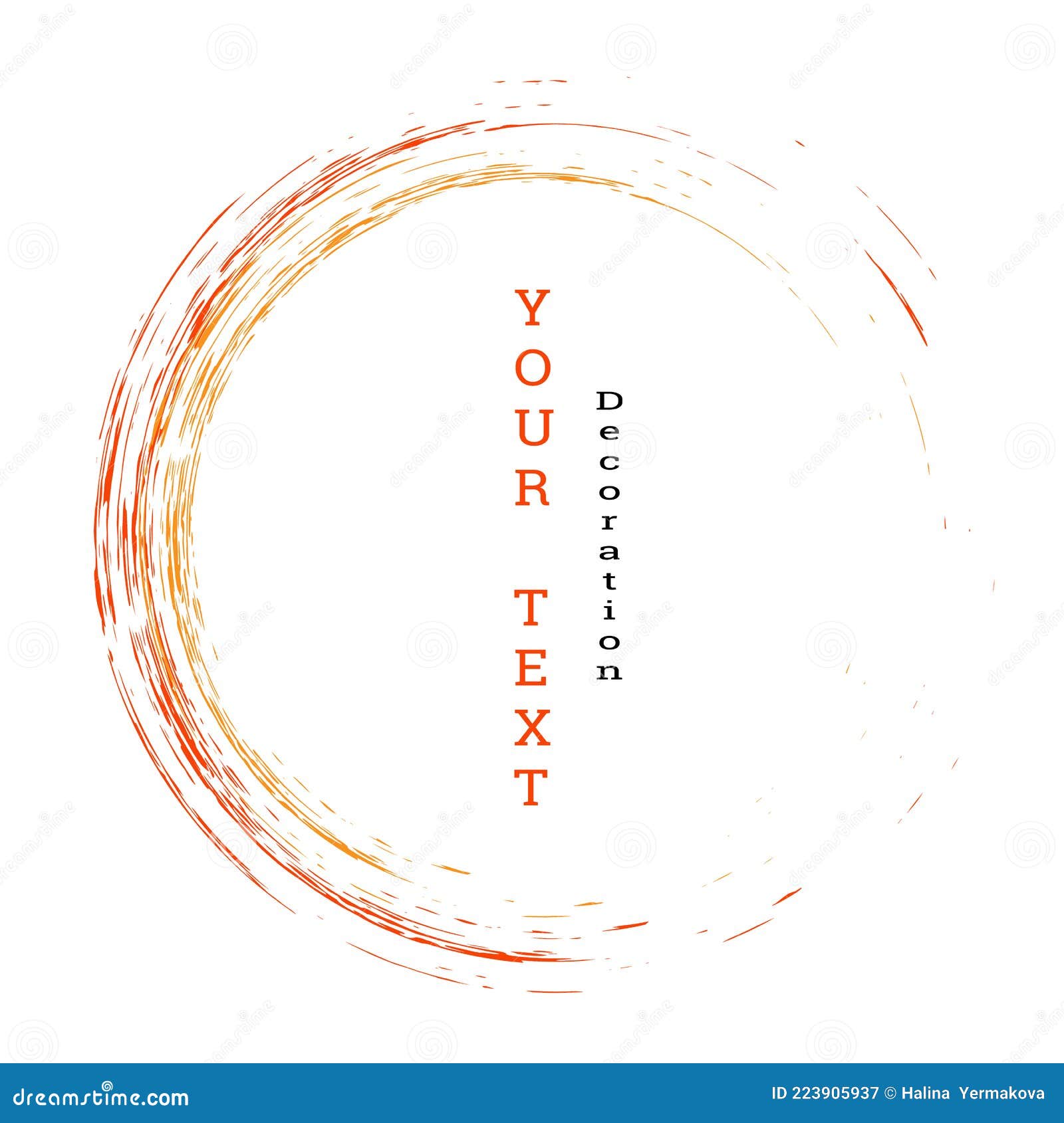 Zen Ink Circle Emblem. Paint Strokes. Multi-colored Strokes. Design ...