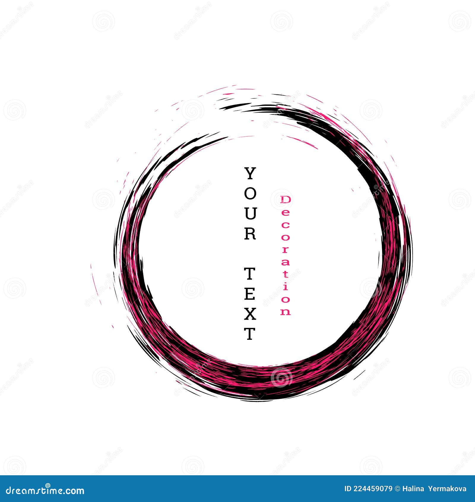 Zen Ink Circle Emblem. Paint Strokes. Multi-colored Strokes. Design ...