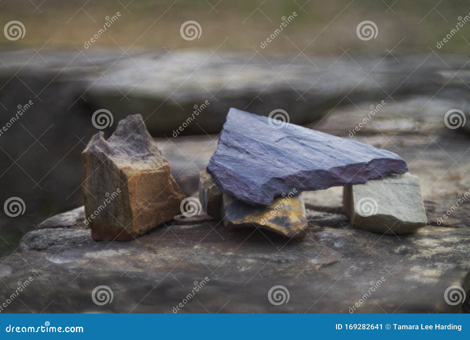 Rocks Stacked with Colors and Textures Stock Image - Image of qualities ...