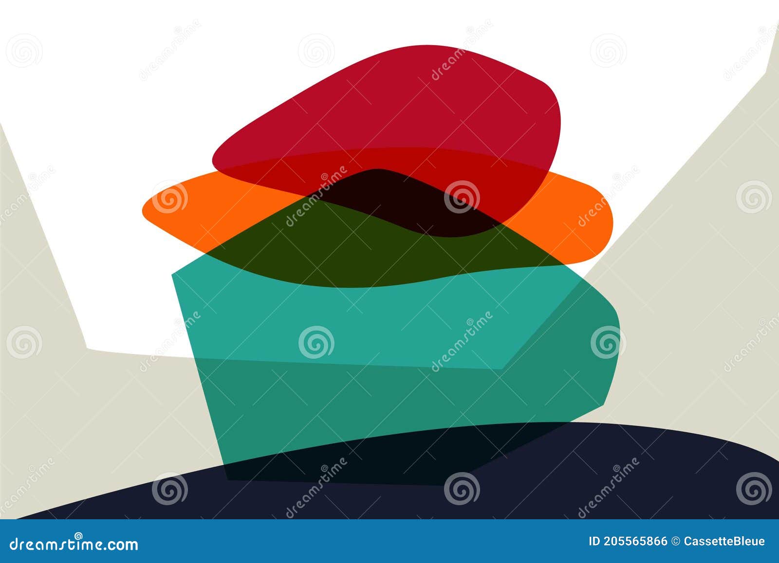 Zen and Modern Shape Vector Art. Abstract Form and Shape. Modern and ...