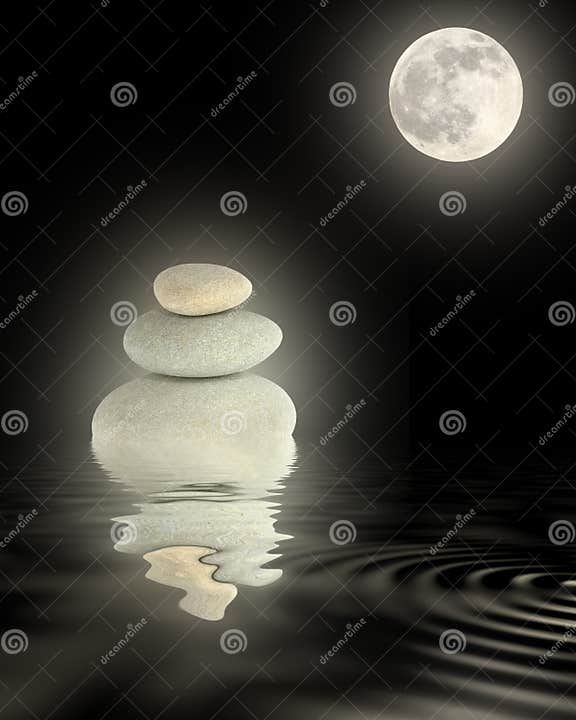 Zen Moonlight Beauty stock image. Image of aura, feng - 8242133