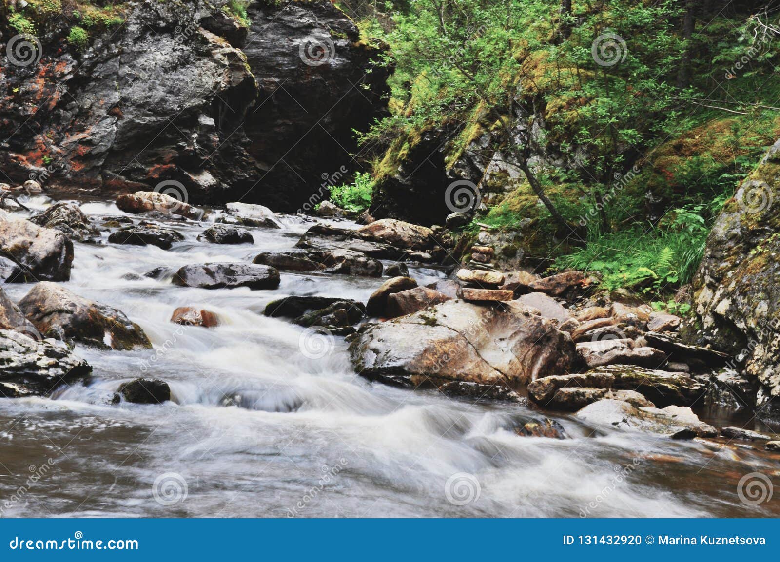 Zen on Mountain River Harmony of the Water Stock Photo - Image of ...