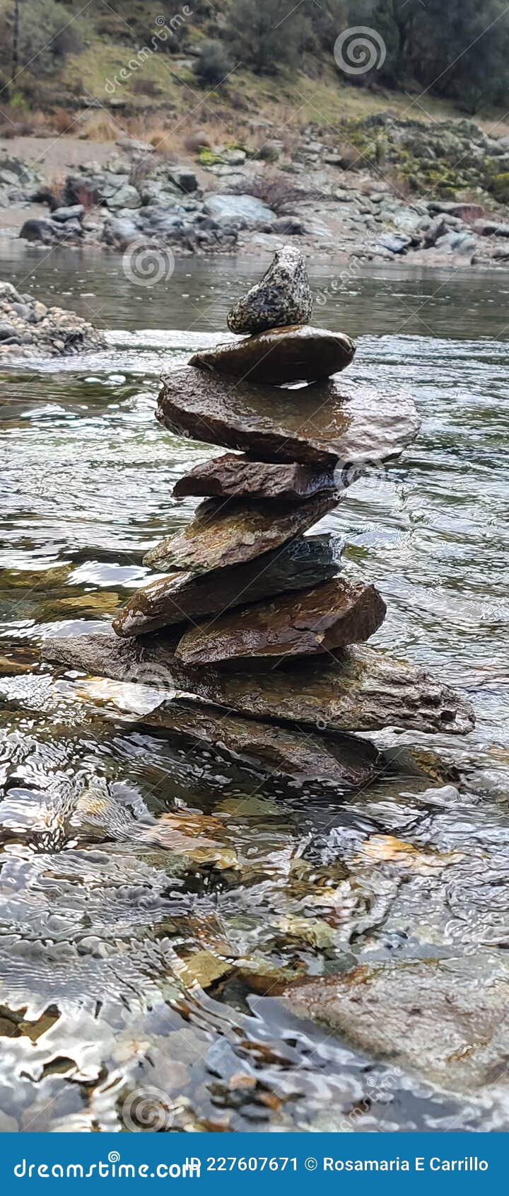 Zen Nature Rock Stack Peace Auburn Balanced Stock Image - Image of ...